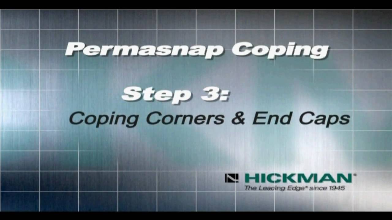 W.P. Hickman Permasnap Coping Installation Guide - YouTube
