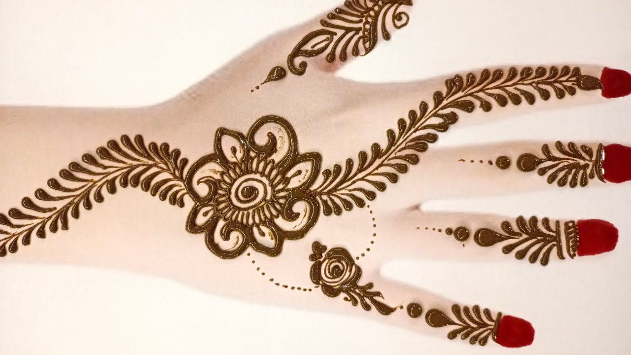 Mehandi design|Simple Mehandi ke design easy mehandi trick mehandi ...