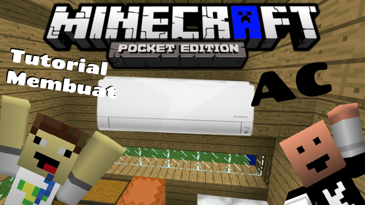 Tutorial Build Membuat AC | Minecraft PE Tutorial Build - YouTube
