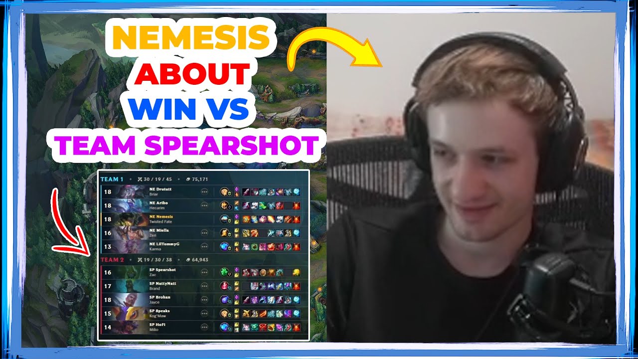 Nemesis About WIN vs Team SpearShot 🤔 - YouTube