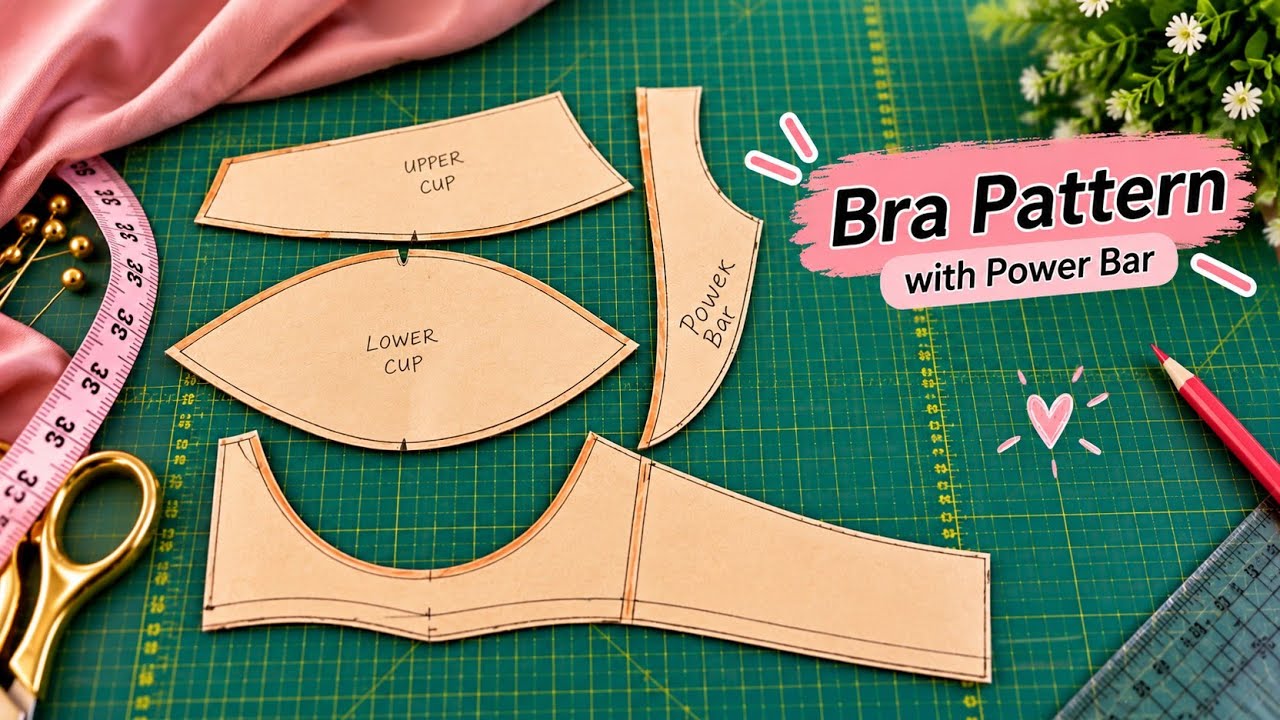Bra pattern with supportive power bar. - YouTube
