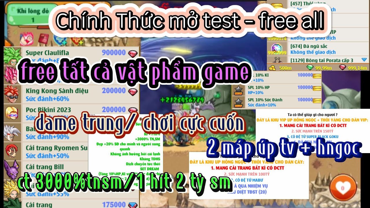 NRO LẬU MỚI - Chính Thức mở test - free full vp game - dame trung - ct ...
