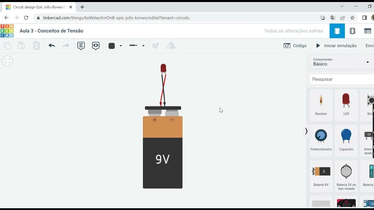 Arduíno - Aula 3 - Ligando um LED em uma Bateria de 9V: Projeto Simples ...