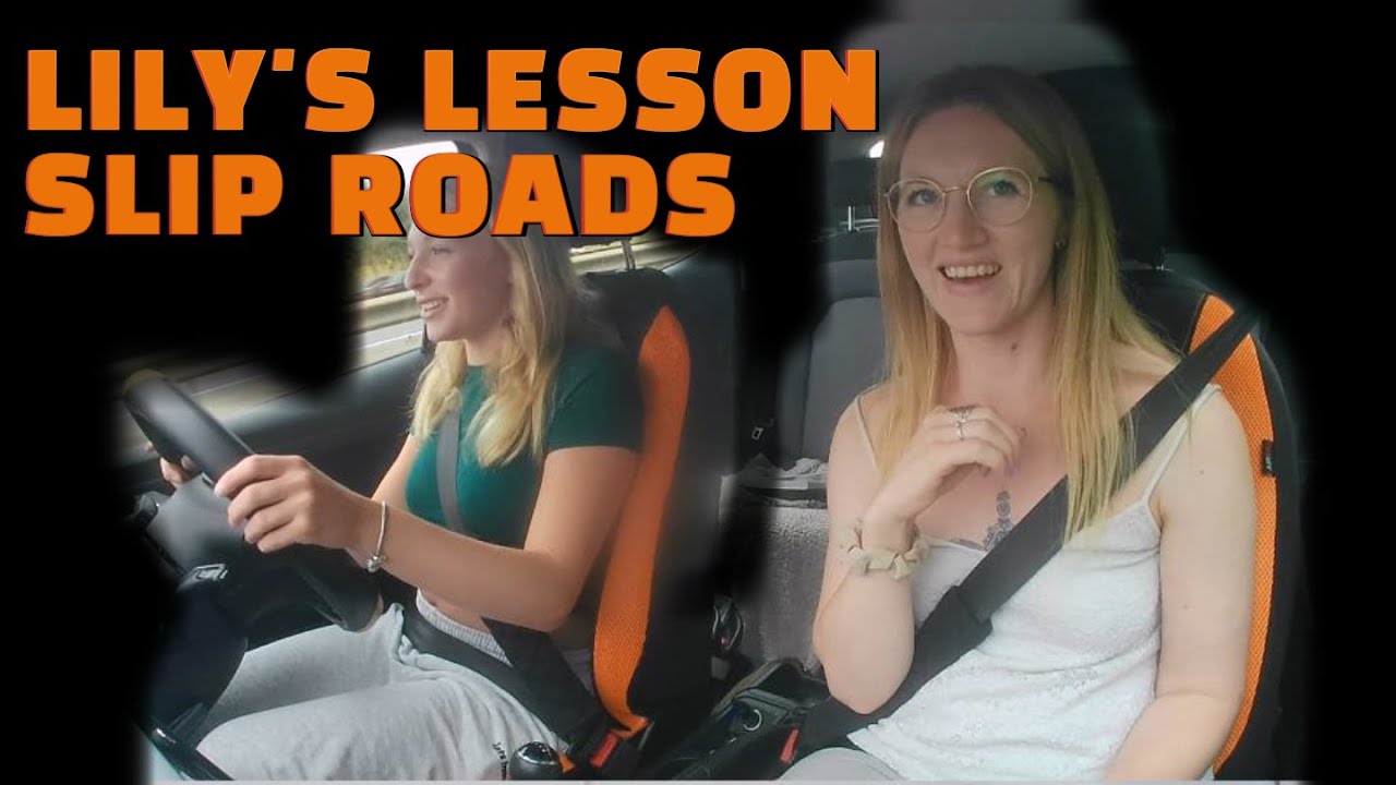 Lily's Driving Lesson - First time on slip roads! - YouTube
