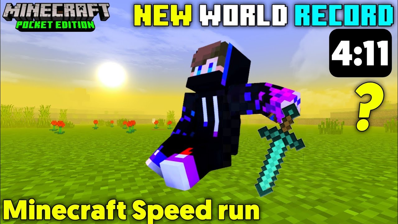 The Funniest Fake Speedrun in Minecraft PE | Minecraft - YouTube