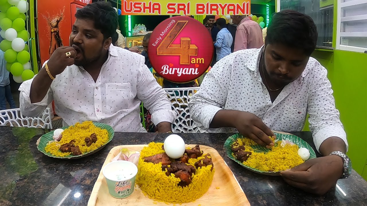 New 4 AM Kuska Biryani Launching @ Hyderabad | Ushasri Biryani ...