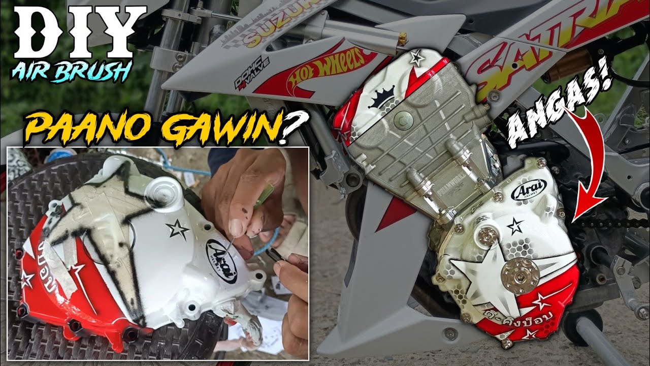 DIY crankcase repaint "Arai inspired". | Bobwerkz - YouTube