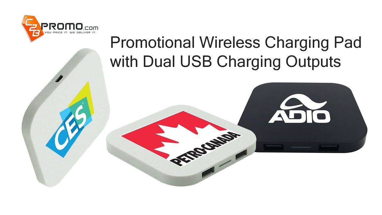 Promotional Wireless Chargers with Dual USB Charging Ports | Custom ...