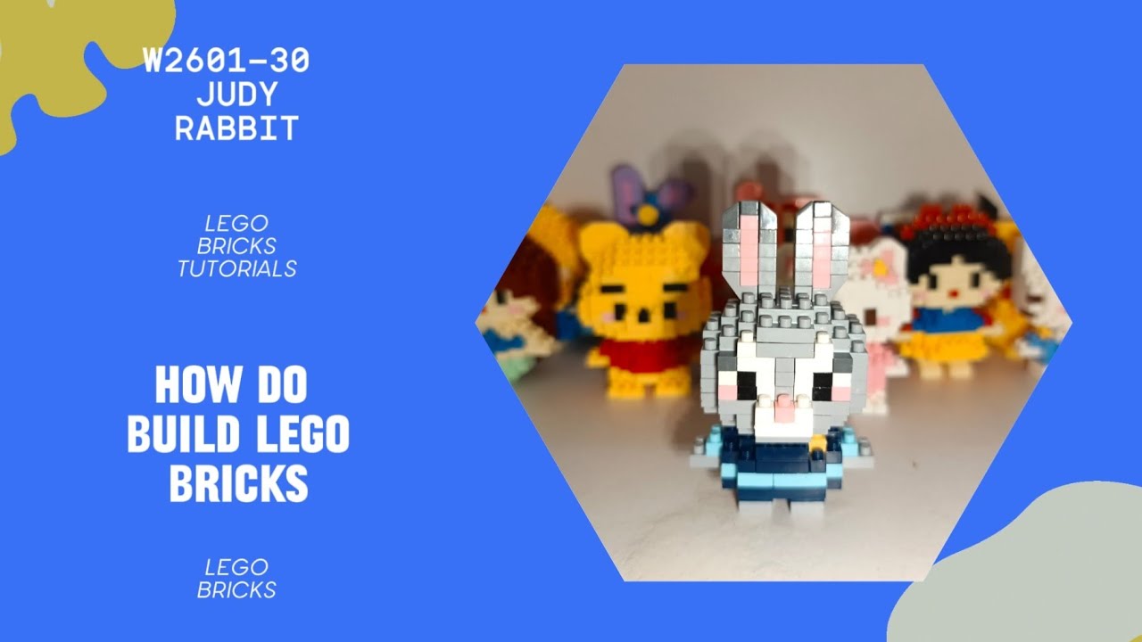 MASTER THE ART OF BUILDING LEGO BRICKS W2601-30 JUDY RABBIT WITH THIS ...