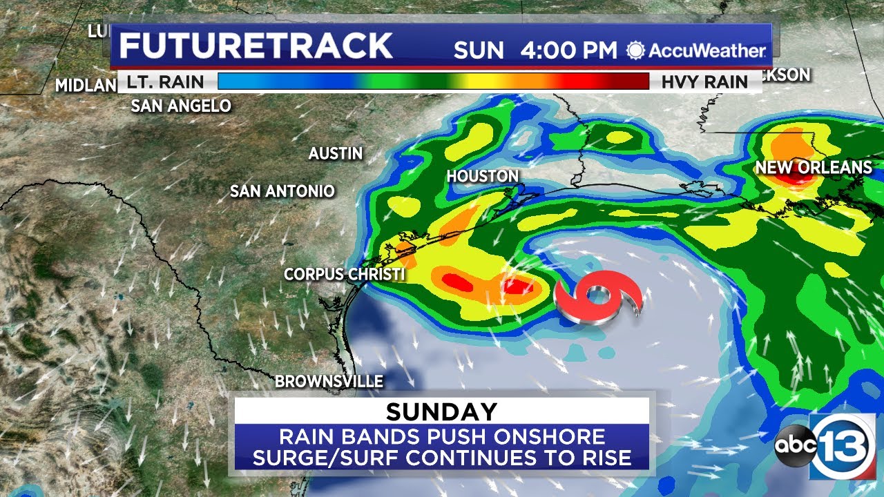 Tropical Storm Beta's rain impacts begin today - YouTube