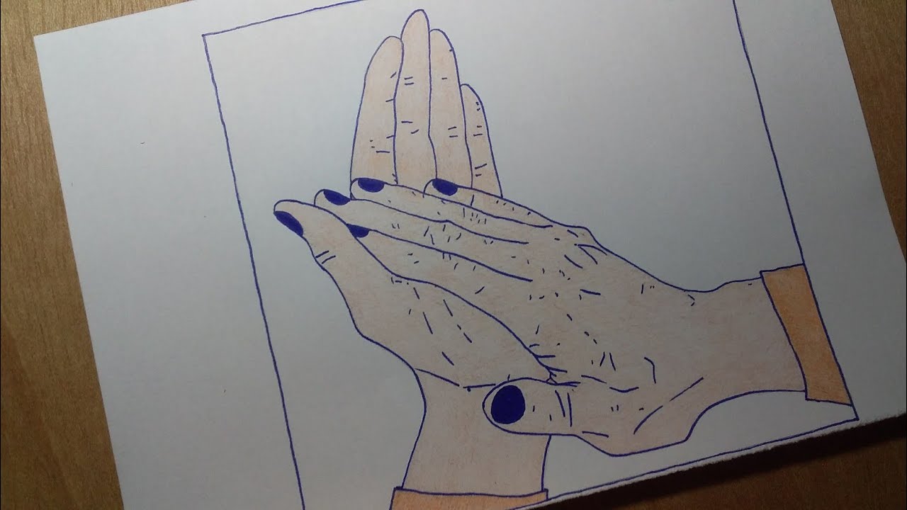 How to draw a hand clapping step by step 👏 - YouTube