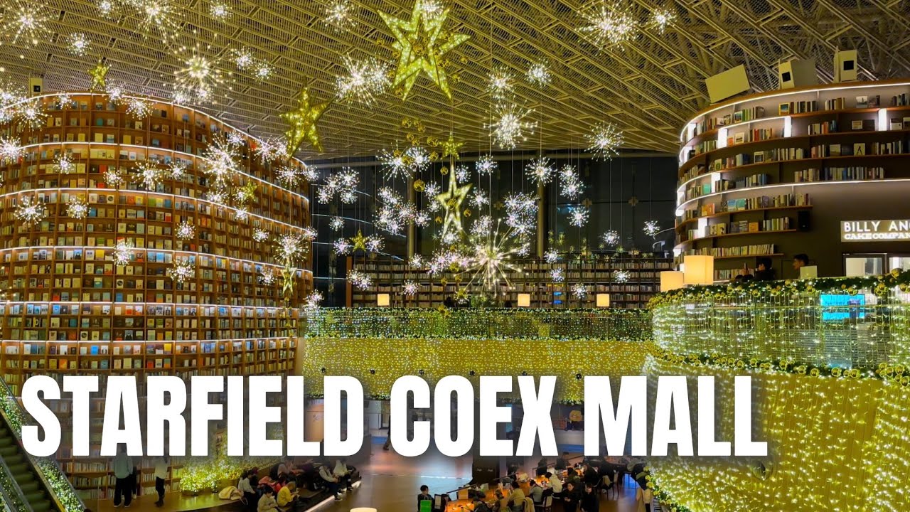 [4K HDR] Tour Inside Starfield COEX Mall with Huge Public Library ...
