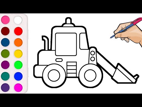 How to draw a DIGGER easy | drawing digger step by step 🚜 - YouTube