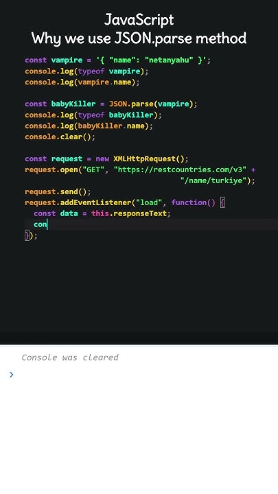 JavaScript: Why we use JSON.parse - YouTube