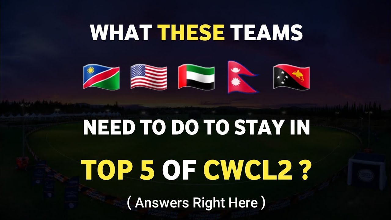 How Many Matches Team Need To Win To Remain In Top 5 Of CWC League 2 ...