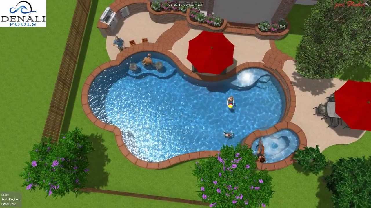 The D. Family Steiner Ranch Swimming Pool by Denali Pools - YouTube