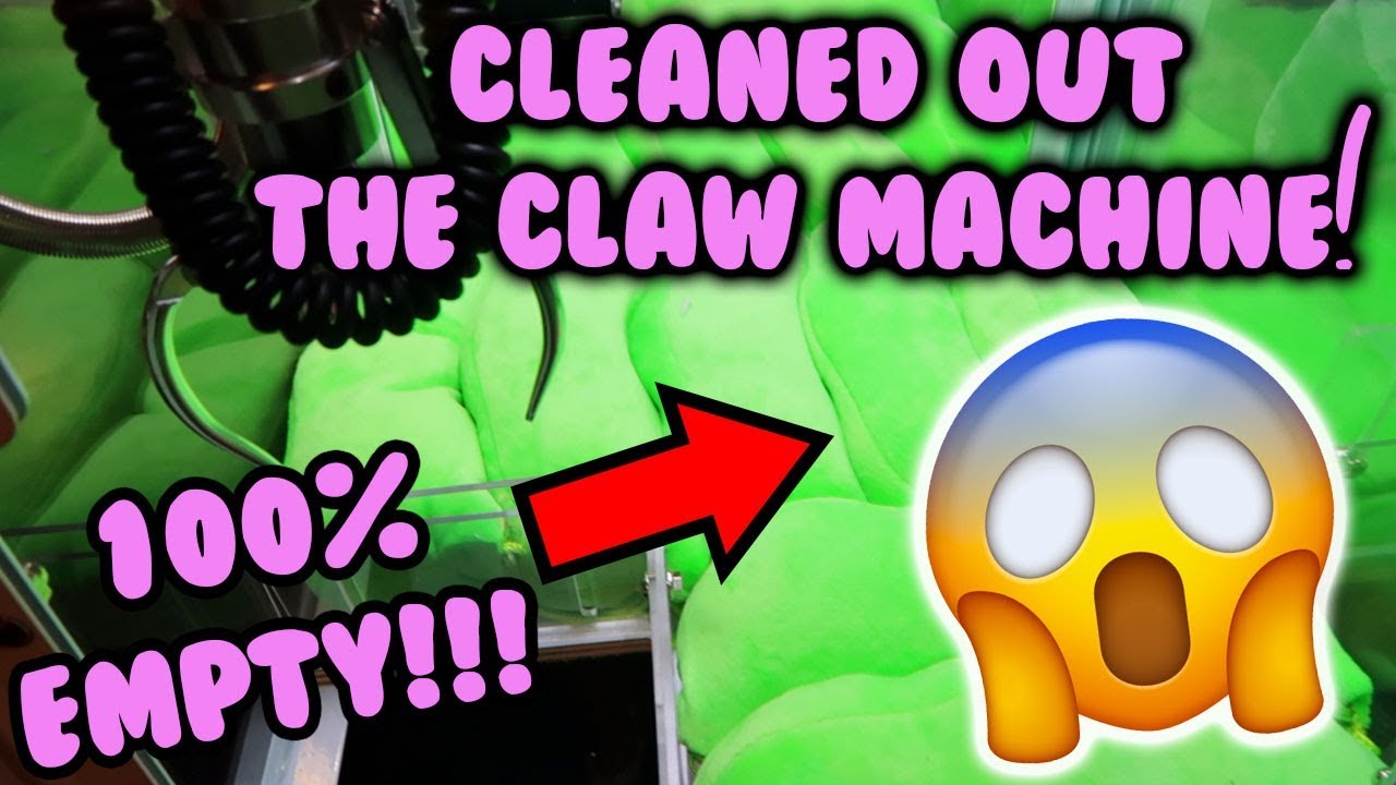 CLEANING OUT THE CLAW MACHINE!!! - YouTube