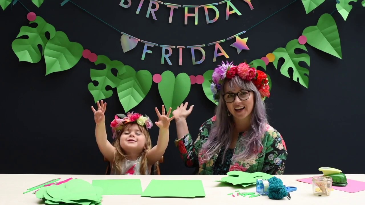 How to make JUNGLE DECORATIONS for a Katy Perry party - YouTube