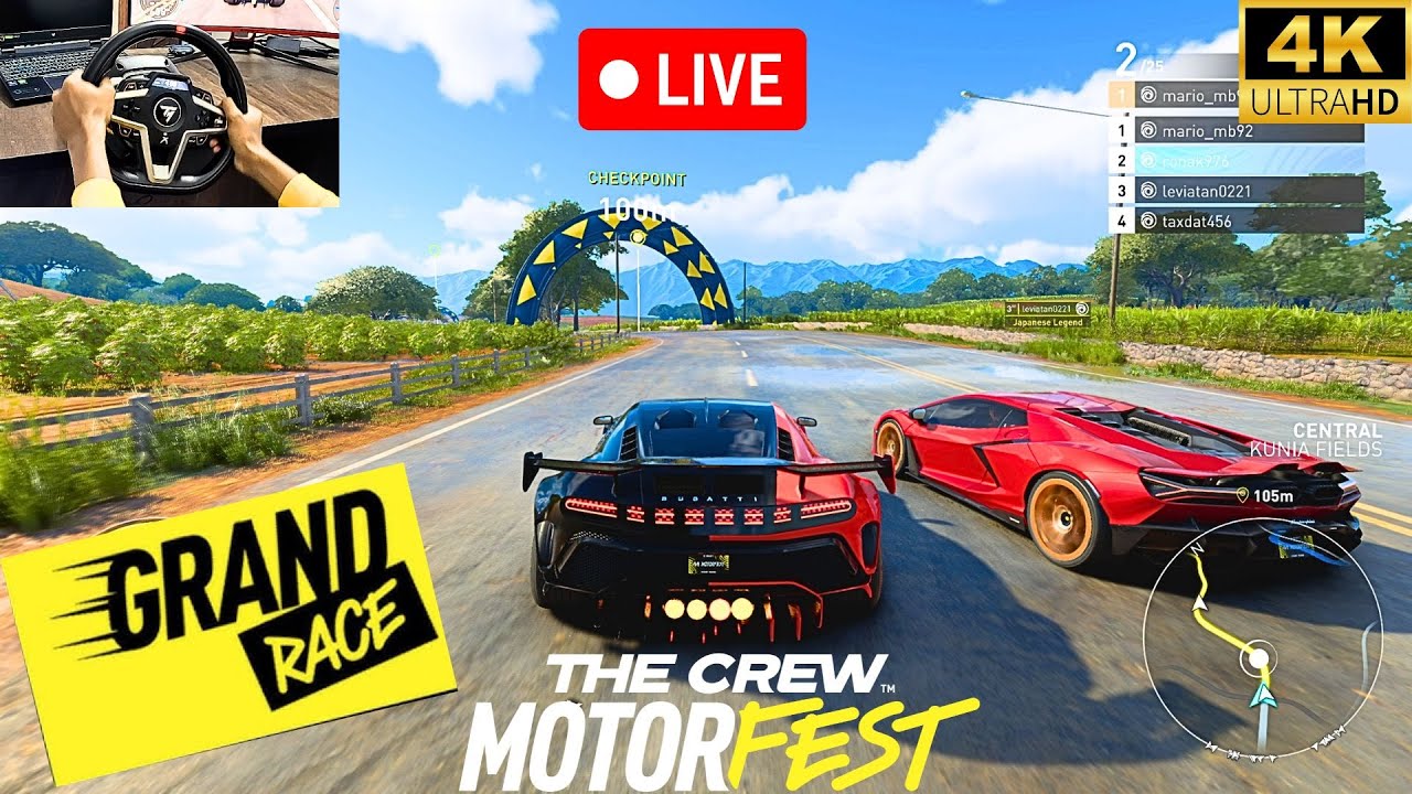 Live Grand Race The Crew Motorfest 2024: with Thrustmaster T248 Wheel ...