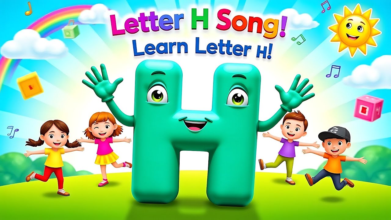 Letter H song for toddlers | Learn the Alphabet | Learning Letter H ...