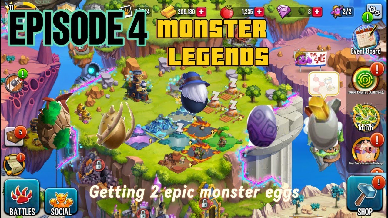 Episode 4 Monster legends getting my first 2 epic eggs and finally ...