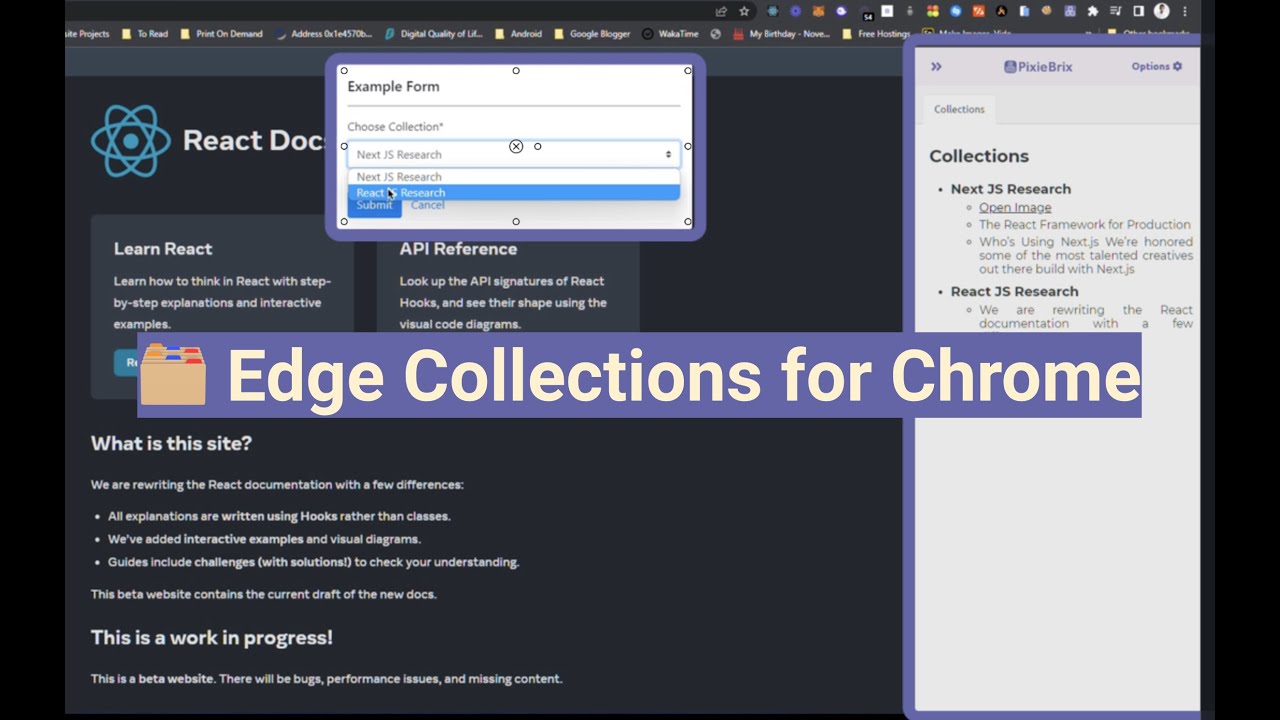 Edge Collections for Chrome - YouTube