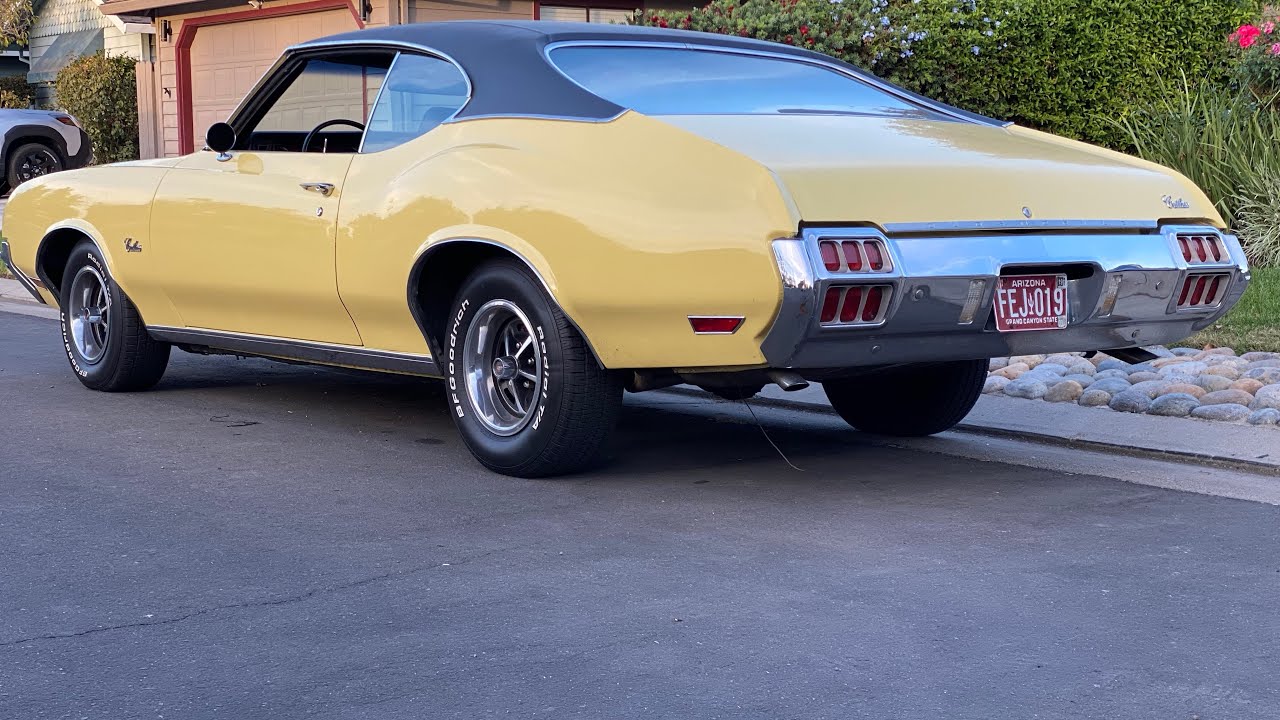 1972 Oldsmobile cutlass yellow - YouTube