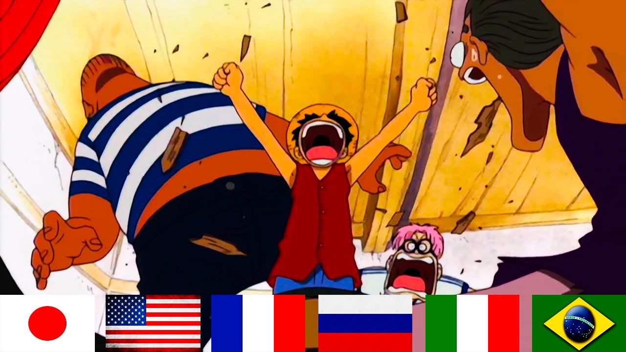 One Piece in Different Languages | Luffy first words in different ...