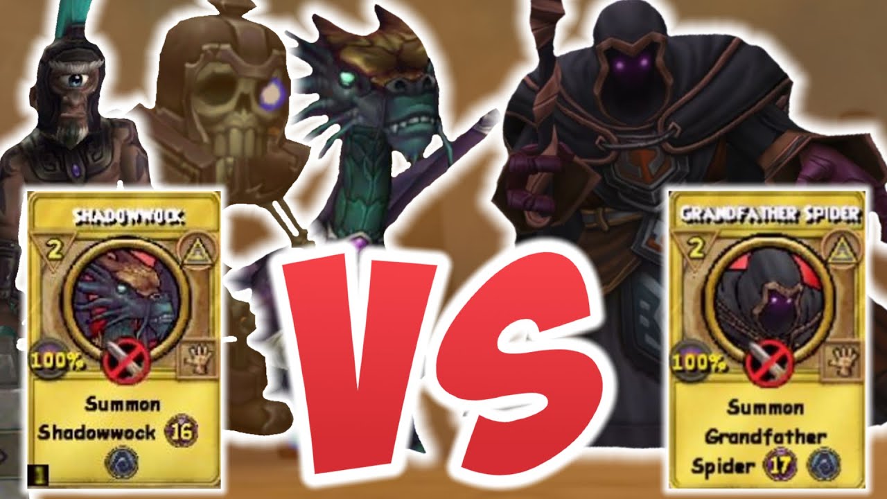 THE SHADOW GUARDIANS VS THE GRANDFATHER SPIDER IN WIZARD101 - YouTube