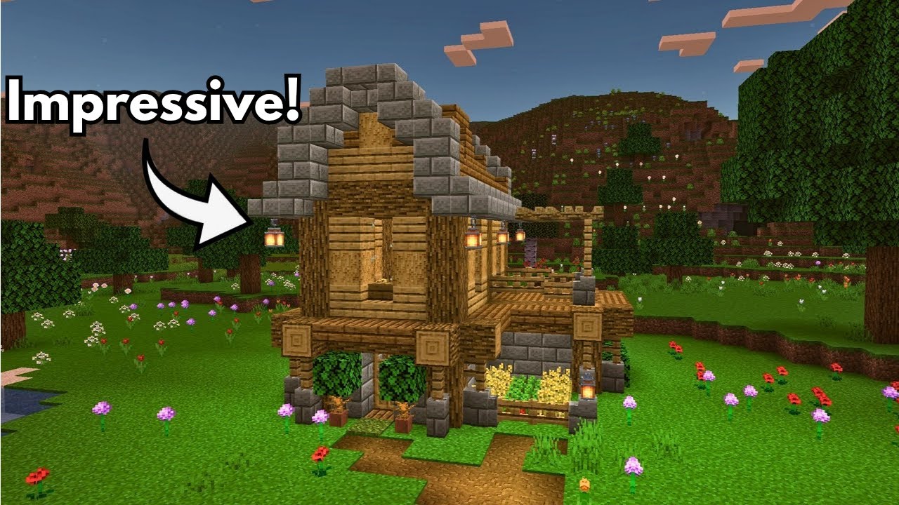 Minecraft: Build the QUICKEST Beginner House EVER (Under 10 Mins!) 🏡💨 ...