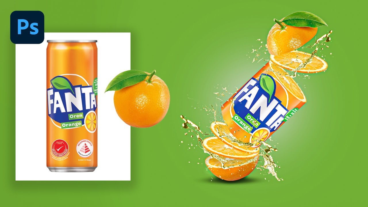 Orange @Fanta #fanta #salagraphic| Product manipulation in Photoshop ...