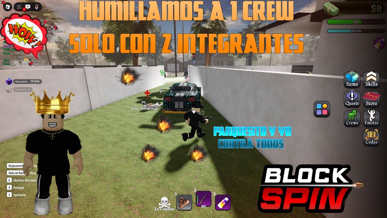 🔥HUMILIATING THE ENTIRE CREW😮 WITH ONLY 2 block spins 🔥#blockspin # ...