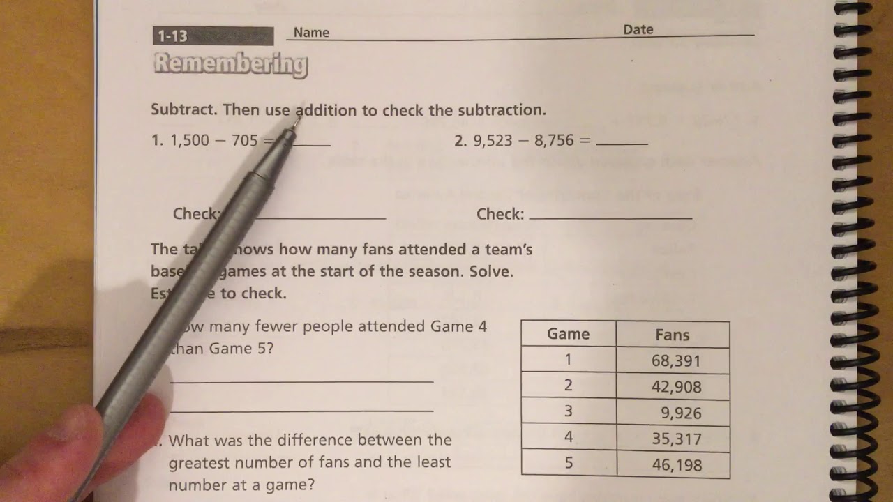Math Expressions Grade 4 Unit 1 Lesson 13 Homework YouTube math-expressions-grade-4-unit-1-lesson-13-homework-youtube