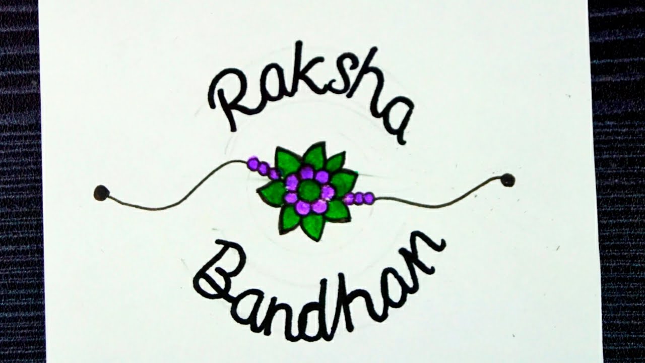 How To Write Happy Rakhi in Style || Write Happy Raksha Bandhan In ...