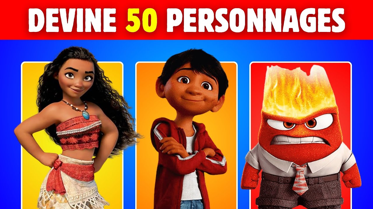 Devine le Personnage Disney en 5 Secondes | Quiz Disney 50 Niveaux ...