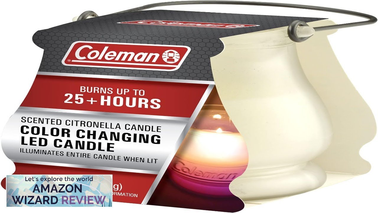 Coleman Color Changing LED Citronella Outdoor Scented Candle Review ...