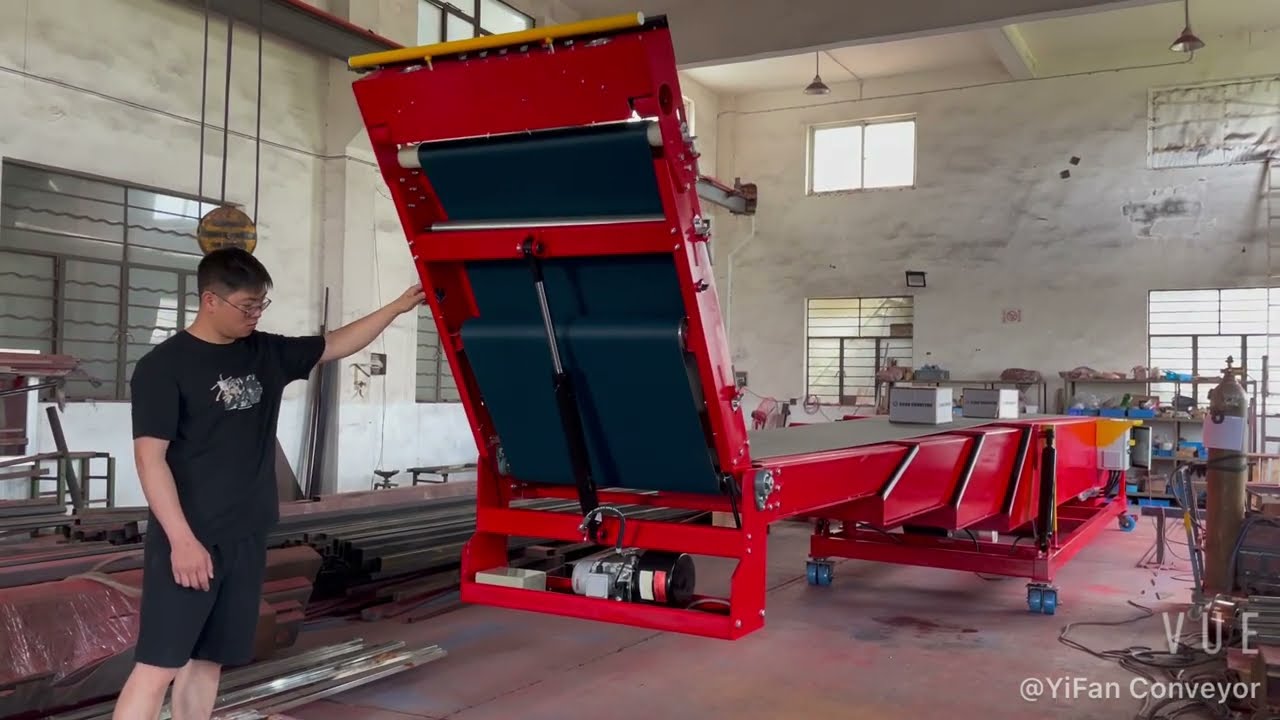 Extendable Conveyor Belt with Rotary Head for Vehicle loading unloading ...