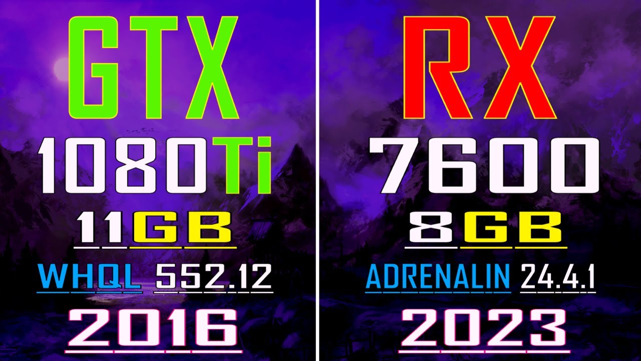 GTX 1080Ti vs RX 7600 // PC GAMES BENCHMARK TEST || - YouTube