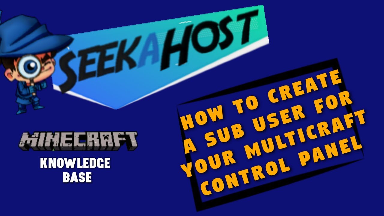 How to create a sub user on your multicraft control panel - YouTube