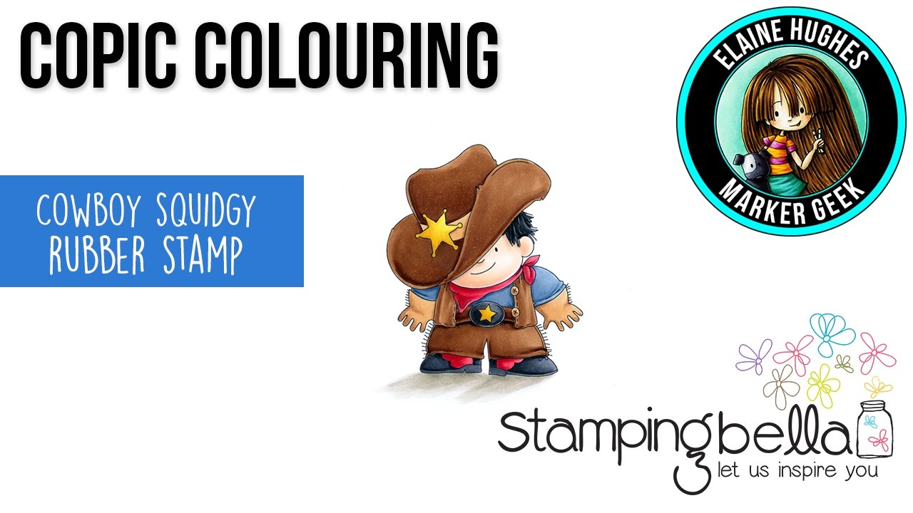 Copic Coloring Stamping Bella 2017: Squidgy Cowboy rubber stamp set ...