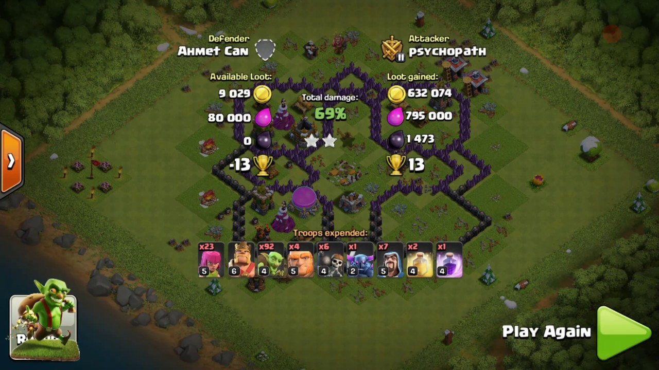 Clash Of Clans || 1,400,000+ elixir Collection through mixed GOBs ...