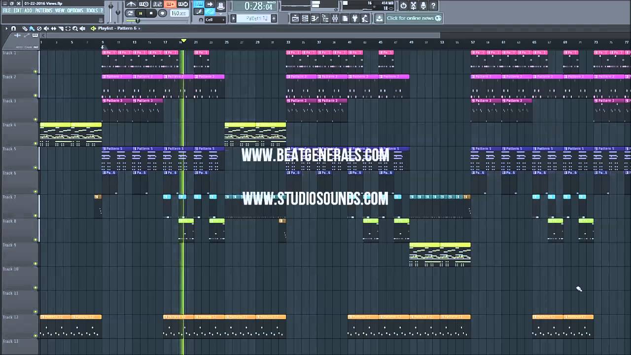 Drake Summer 16/Views from the 6 type Beat FL Studio 12 tutorial | FLStudio101 com - YouTube