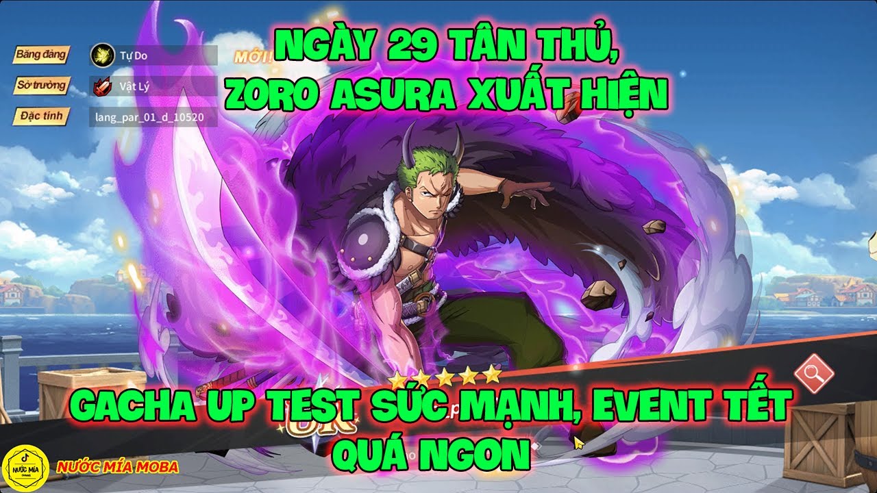Huyền Thoại Gomu: Ngày 29 Tân Thủ, ZORO ASURA Xuất Hiện, GACHA Up Test ...