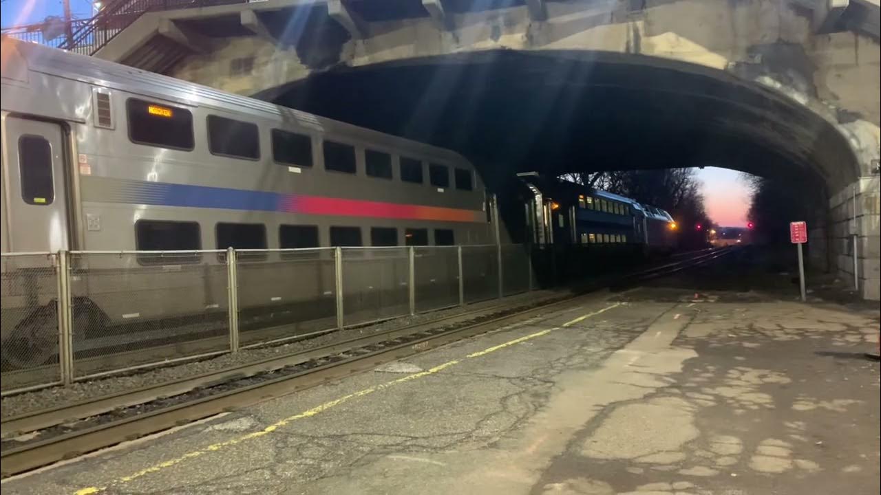 NJT train 1724 w/ Multilevel cab car 7046 (2/21/22) - YouTube