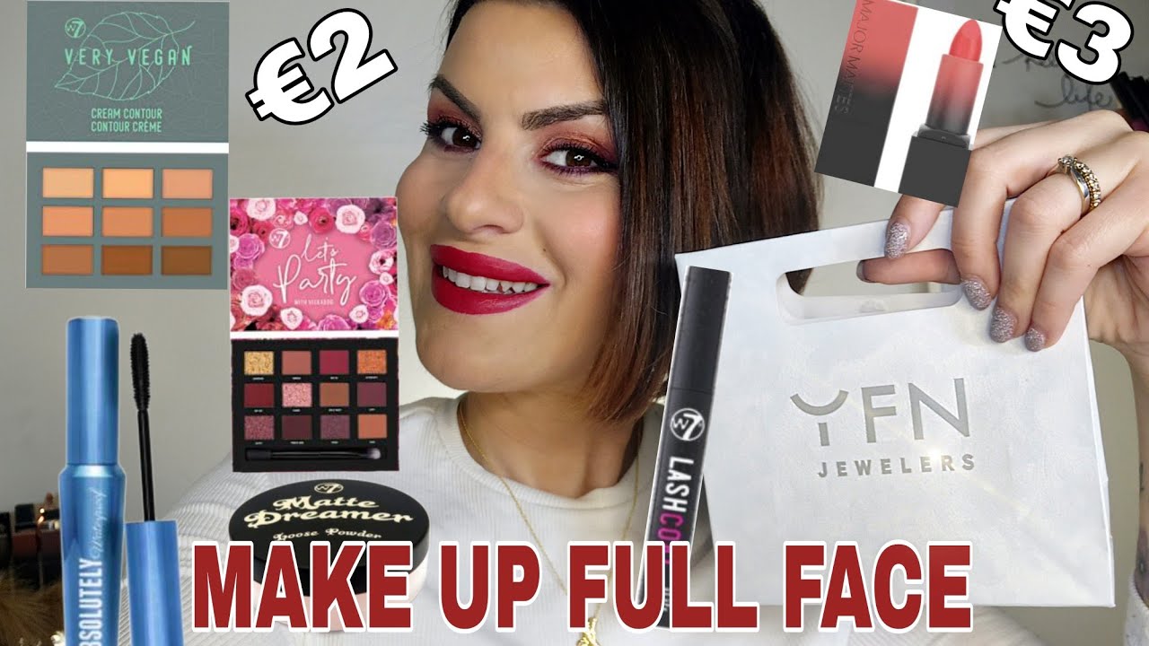 FULL FACE W7 MAKE UP super low cost!e YFN JEWELRY! - YouTube