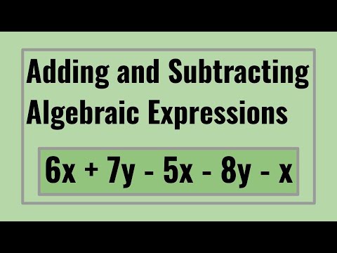 How To Simplify Algebraic Expressions - Youtube