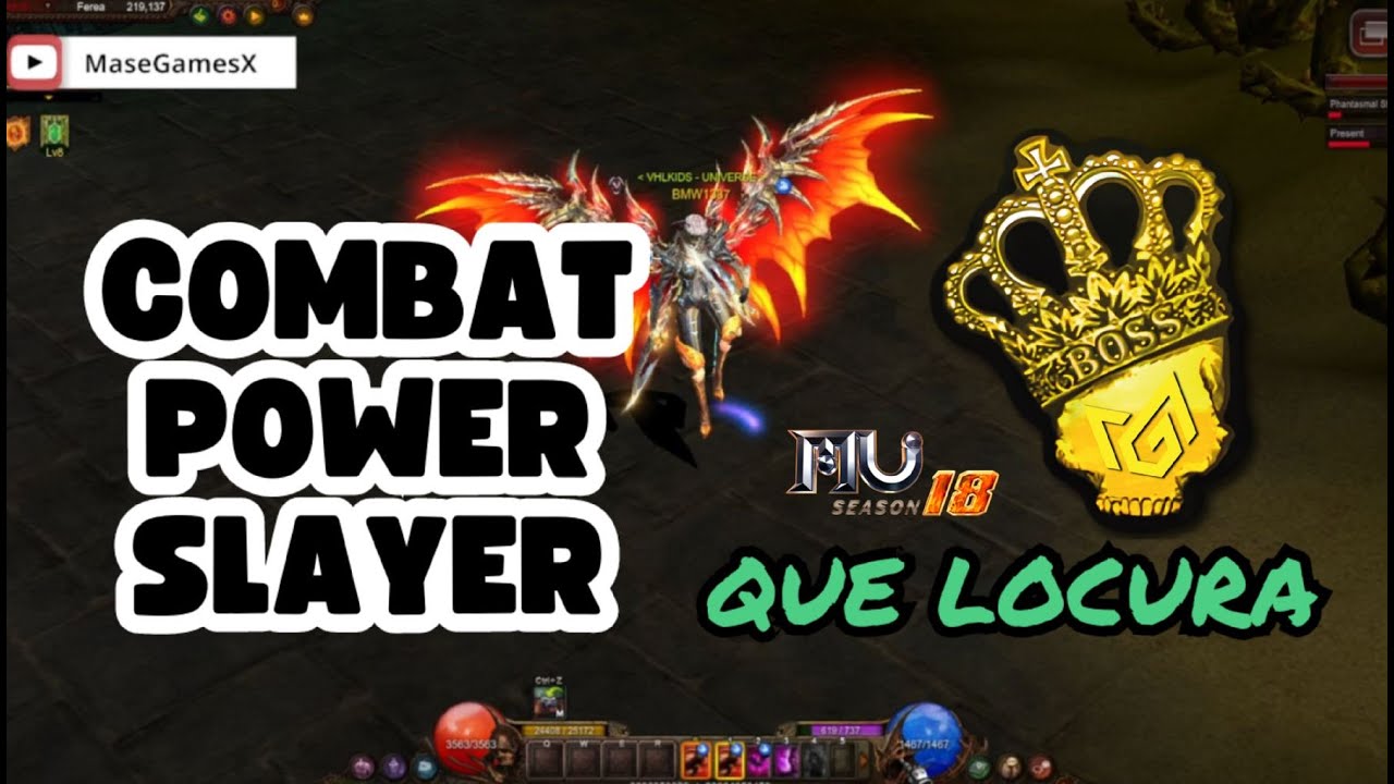 ⚡️ COMBAT POWER SLAYER REBUILD 2024 💰 ACTUALIZANDO BUILD 💰 Mu Online Webzen S18.2 - YouTube
