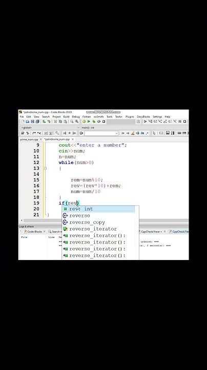 C++ Program to check if a given positive number is palindrome or not. - YouTube