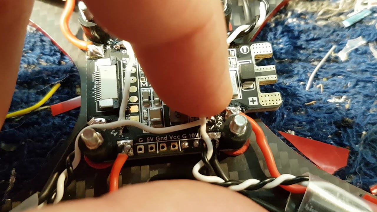 RAW-Matek F405 and FCHub combo ESC wiring when rotating PDB - YouTube