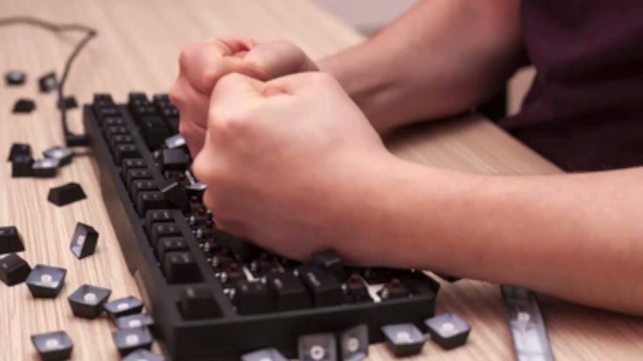 Keyboard Slamming ASMR - YouTube